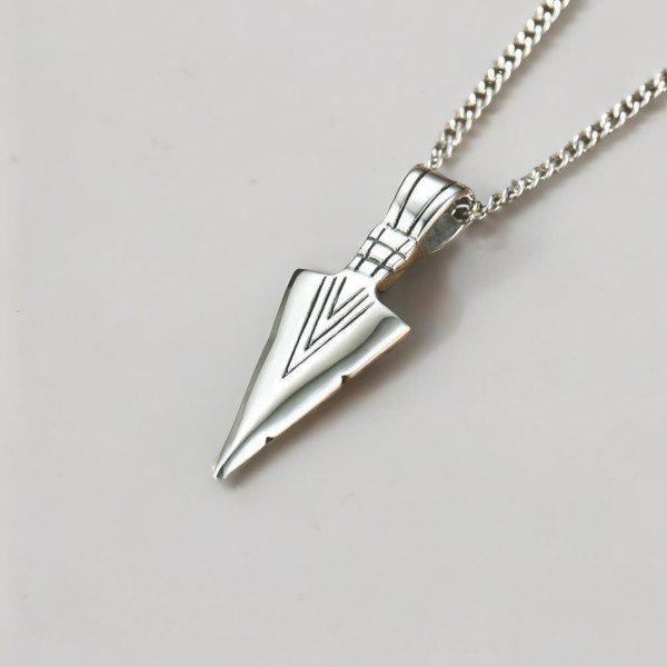 Viking Gungnir Pendant in Stainless Steel – Free Engraving, 3 Colors - 2961