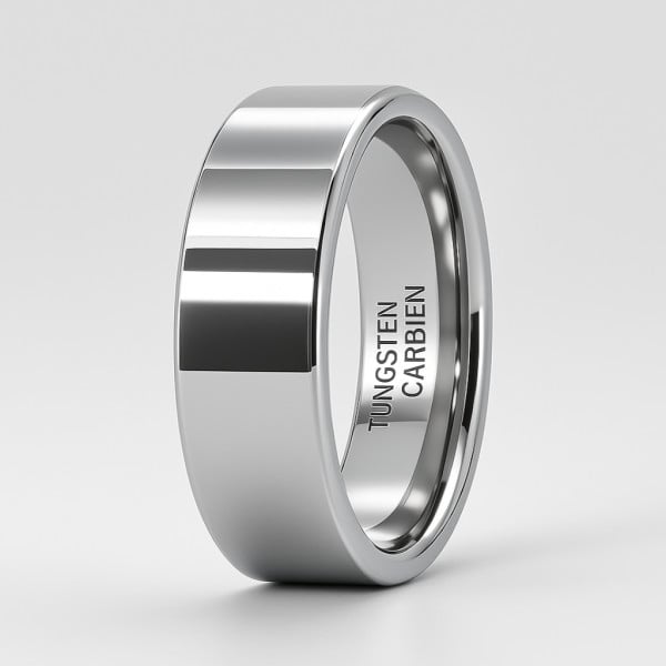 Customizable Tungsten Ring – Mirror Finish in 3 Colors - 2674