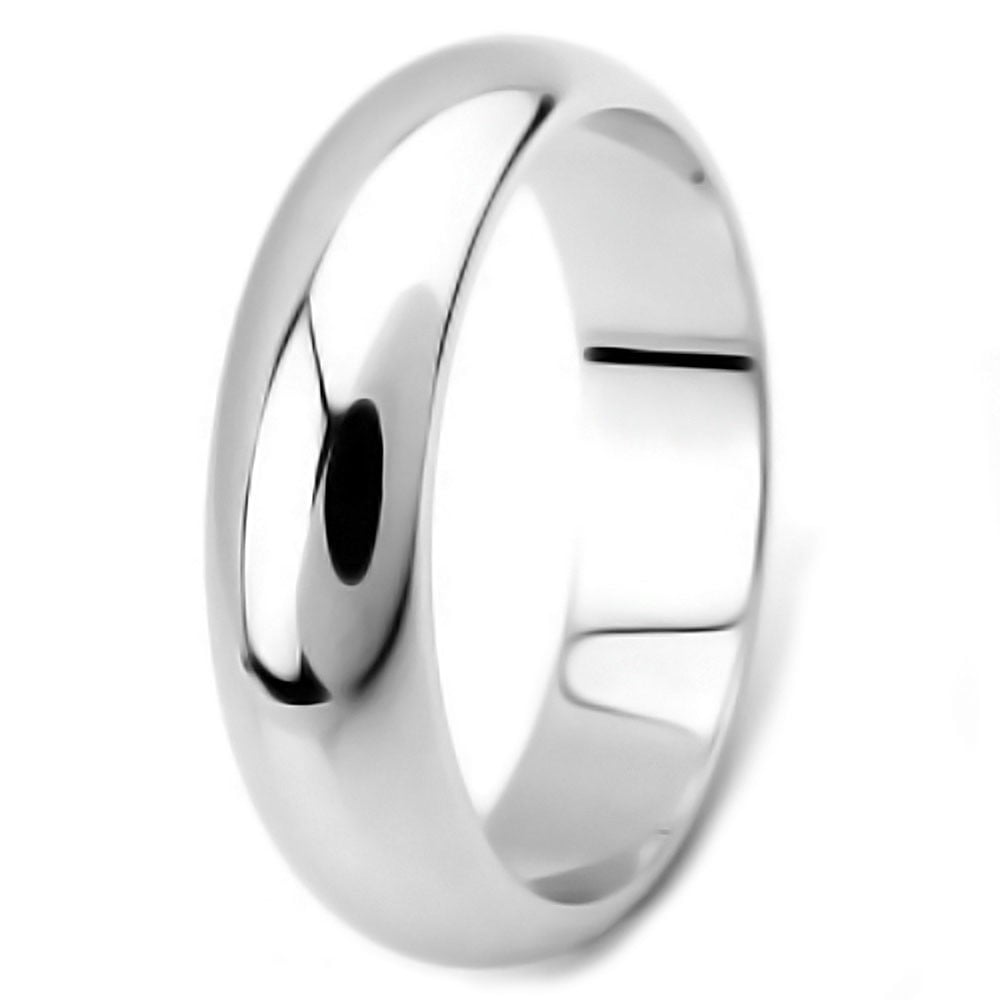 Rhodium Plated Sterling Silver Dome Wedding Band Ring - BijouxStore ... Rhodium Plated Sterling Silver Dome Wedding Band Ring - BijouxStore ...