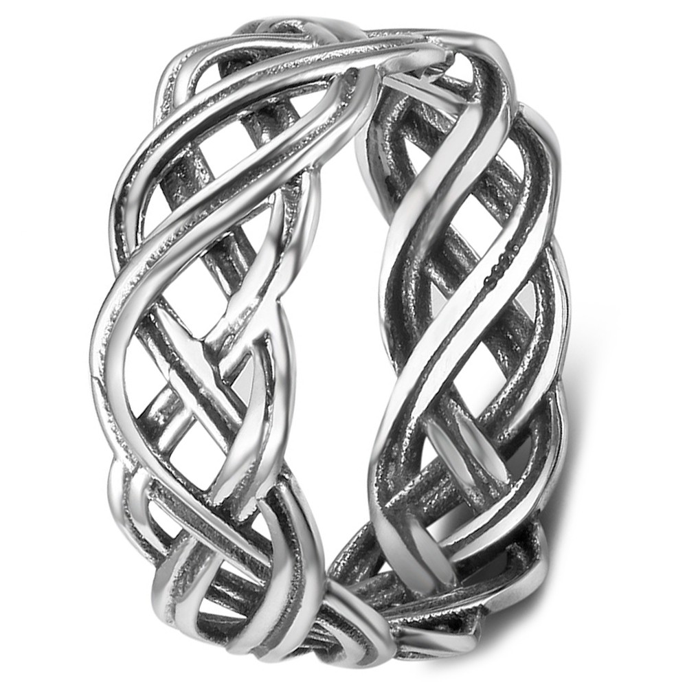 Sterling Silver Braided Band Ring - BijouxStore - webid:1496